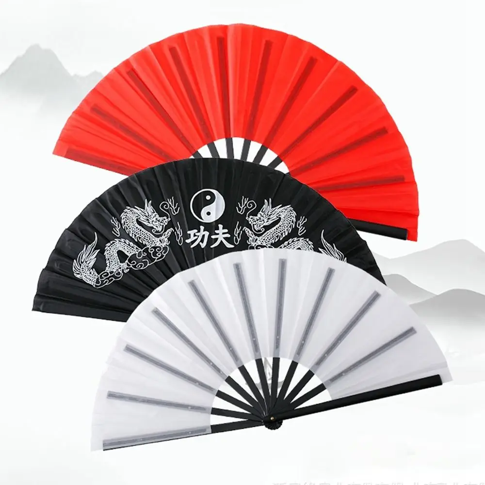 33cm Chinese Tai Chi Yoga Kung Fu Fan Plastic Bone 10 Styles Dance ...