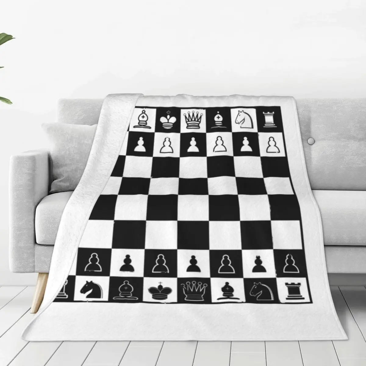 Chess-Board-Warm-Soft-Blankets-Chess-Match-Game-Camping-Throw-Blanket ...