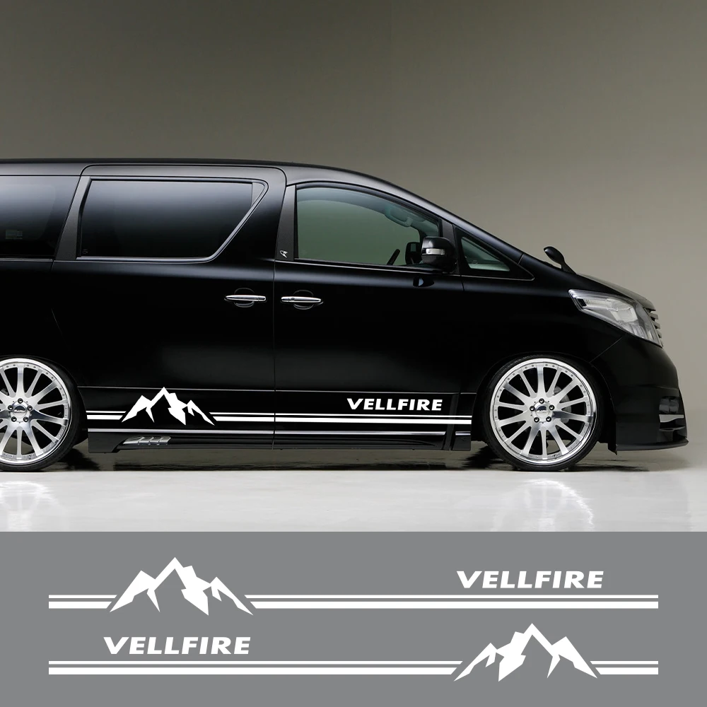 Pegatinas laterales de puerta de coche para Toyota Alphard Vellfire TRD ...