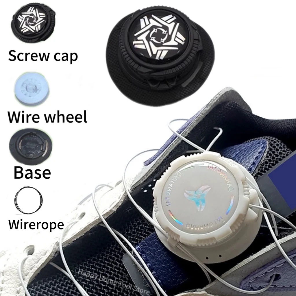 1pair-Metal-Wire-Swivel-Automatic-Buckle-Rope-Sneaker-Shoelaces-For ...