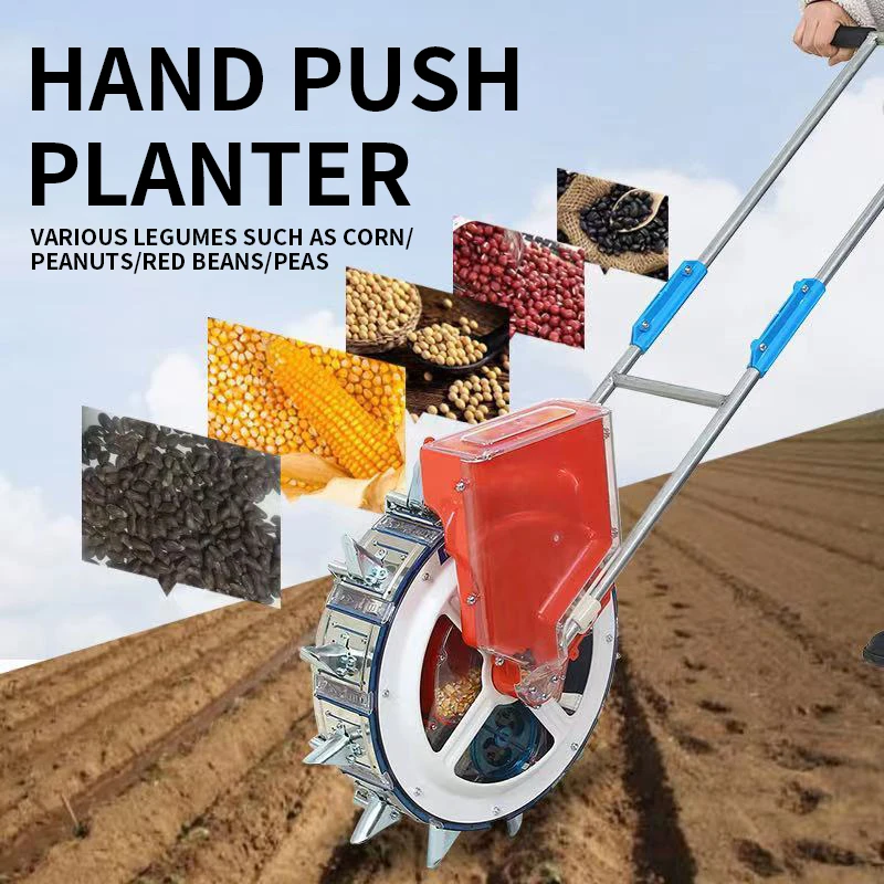 Hand-push-Planter-Vegetable-Corn-Wheat-Sorghum-Pea-Horn-Dry-Rice-Seeder ...