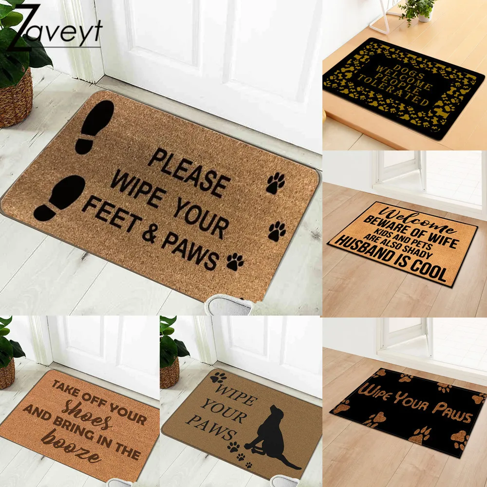 3-size-Wipe-Your-Paws-Doormat-Print-Letter-please-Wipe-Your-feet-Door ...