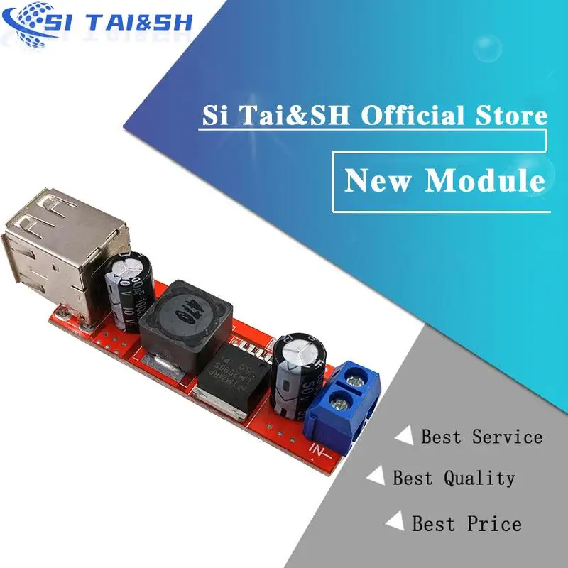 Módulo conversor step para carregador de carro, placa de usb dupla ...