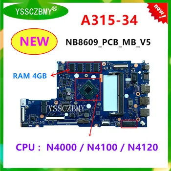 NEW NB8609_PCB_MB_V5 MainBoard For Acer Aspire A315-34 215-31 N19H1 ...