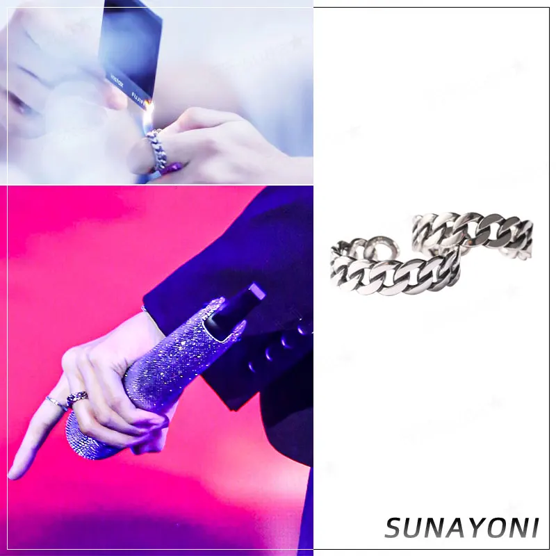 2022-Korean-Wave-New-JIMIN-J-HOPE-Braided-Chain-Twist-Ring-Retro-Simple ...