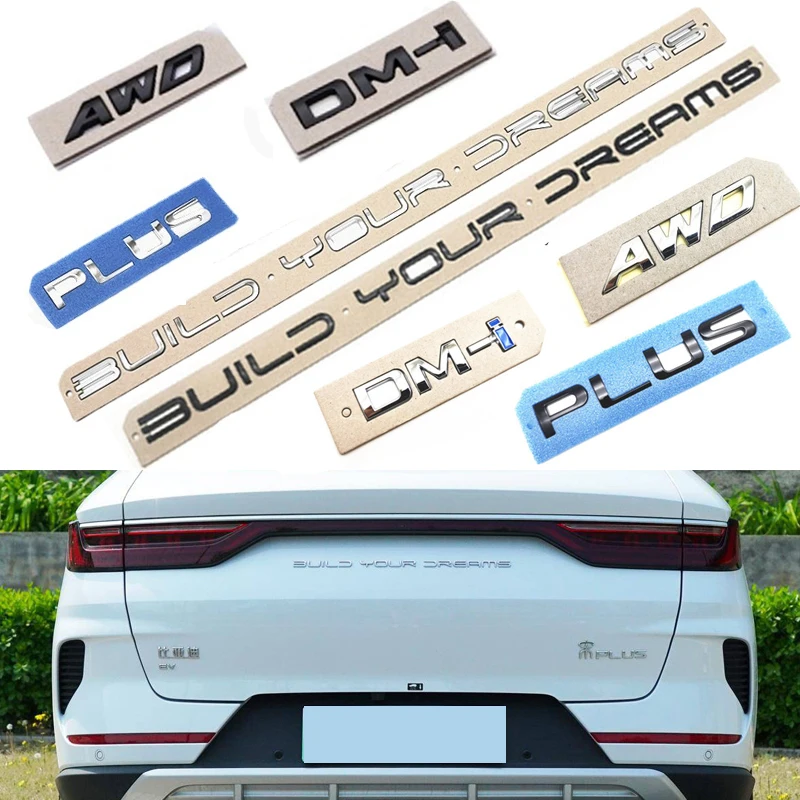 Para BYD EV DMI Song Plus AWD decoración del maletero Logo emblema de ...
