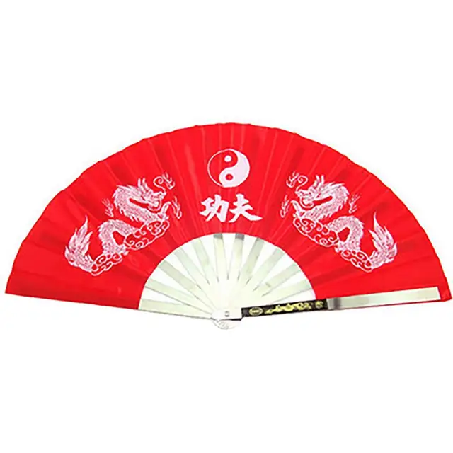Chinese Folding Fan Stainless Steel Tais Chi Fan Kung Fu Wushu Gym Show ...