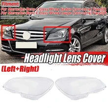 1 Pair Car Front Headlight Lens Cover For Mercedes-Benz C-Class W204 ...