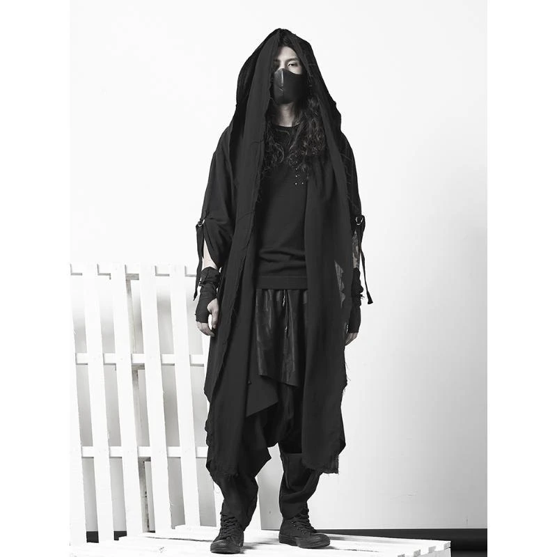 Arens Techwear Goth Coat Men's Windbreaker Gothic Hip Hop Harajuku Dark ...