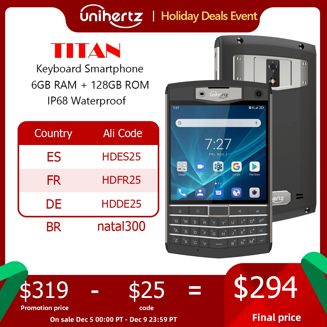 Unihertz Titan Octa Core Rugged Smartphone 4g 6gb 128gb Android 10 ...
