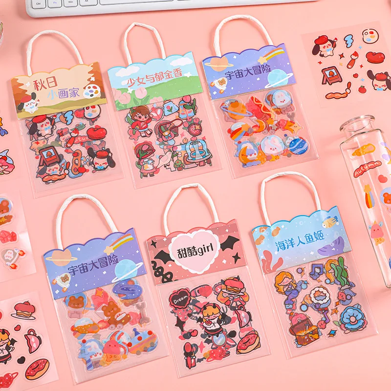 3pcs-PET-Stickers-Pack-Cute-Meme-Stickers-DIY-Diary-Children-s-Goods ...