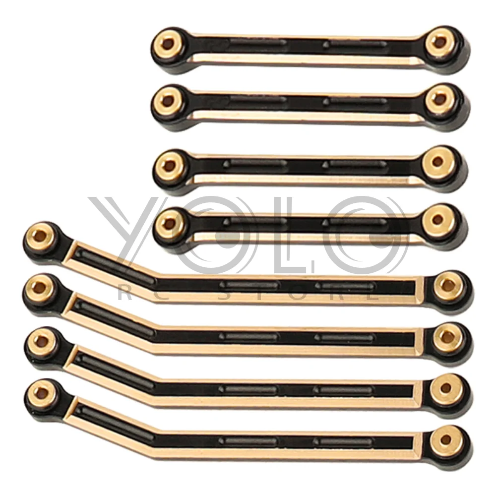 8pcs All Brass Black Coating Car Body Link Rod Linkage Set For Axial ...