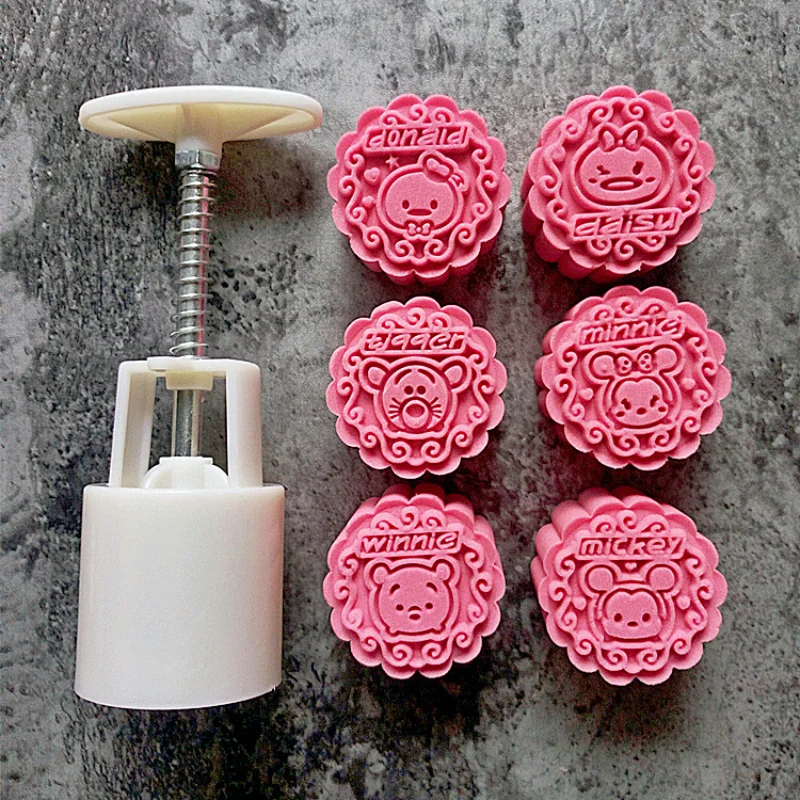 Plastic-Cartoon-Cat-Shaped-Mooncake-Moldes-Set-DIY-Cute-Kitten-Cookie ...