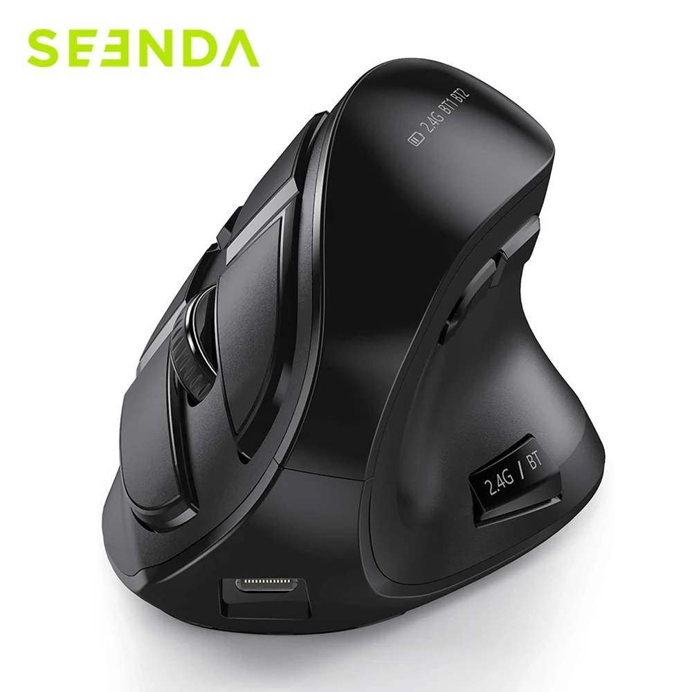 Seenda-Mouse-Wireless-ergonomico-verticale-ricaricabile-Bluetooth-5-0-3 ...