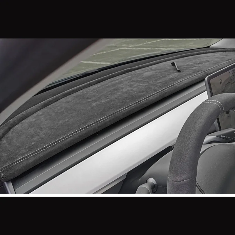 Auto-Armaturen-brett-Abdeckung-in-Alcantara-f-r-Tesla-Modell-3-Modell-y ...