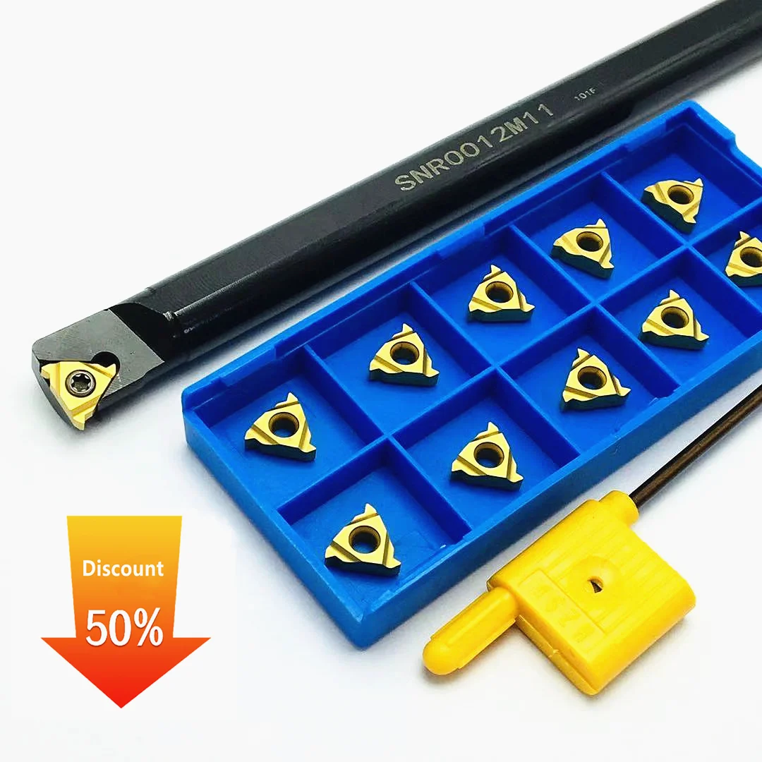 Porte-outil de tournage à filetage interne. 10 pièces, insert en carbure mtt11ir AG60 SNR