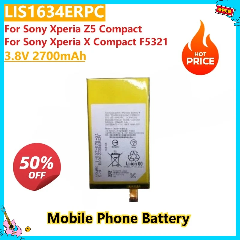 100% New 3.8V 2700mAh Replacement Mobile Phone Battery LIS1634ERPC For ...