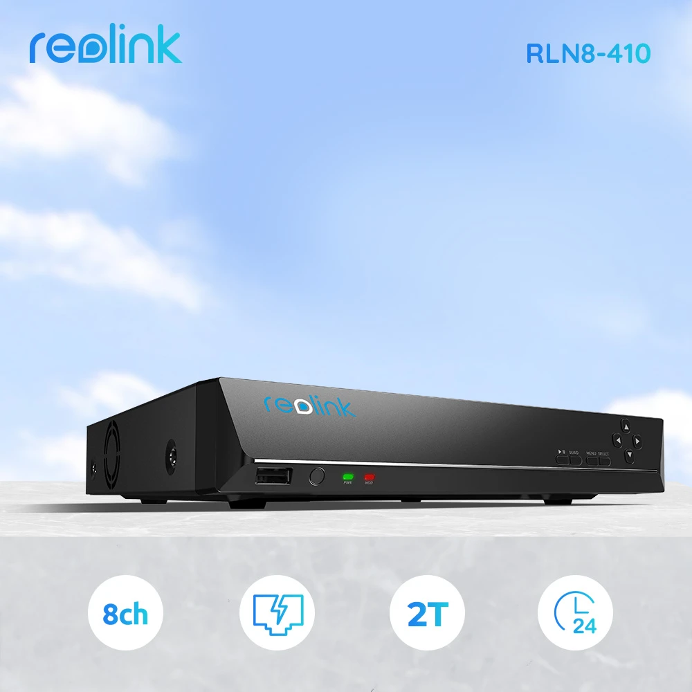 [4K/12MP Human/Car Detecion] Reolink 8ch NVR for Reolink 4MP/5MP IP ...
