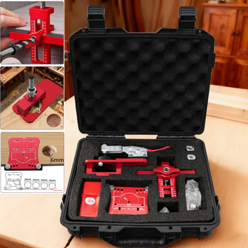 3Pcs Cabinet Door Precision Hinge Installation Kit W/ Waterproof Box ...