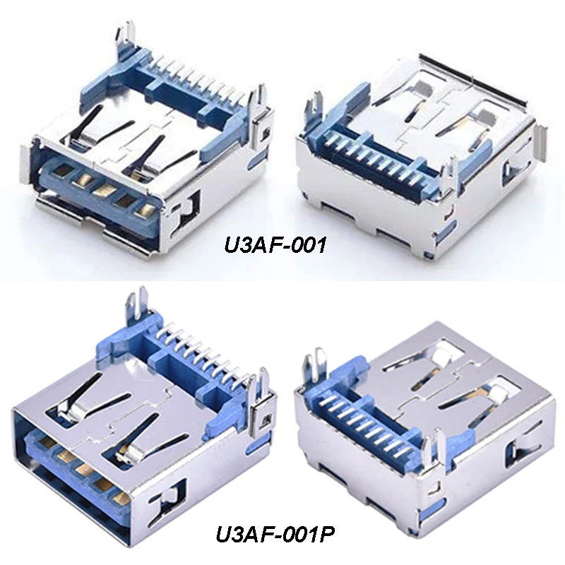 5pcs USB 3.0 Connector Female 90° High-speed Data Transmission USB 3.0 ...