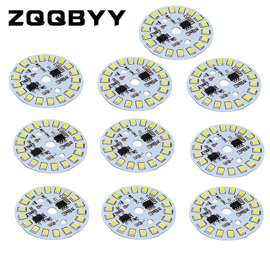 10-Pcs-LED-Bulb-Patch-Lamp-SMD-Plate-Circular-Module-Light-Source-Plate ...