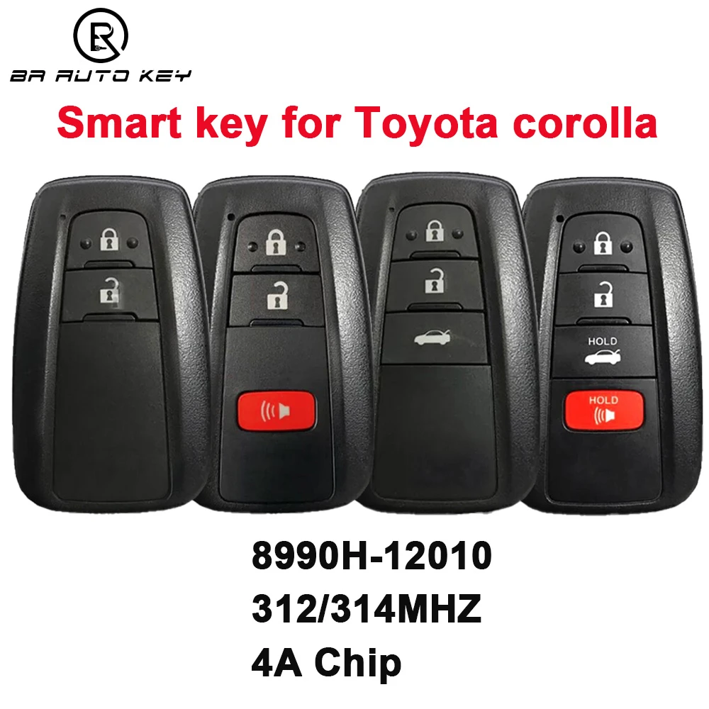 2/3/4 buttons Smart Remote Car Key Fob for Toyota Corolla 2018 2023 312 ...