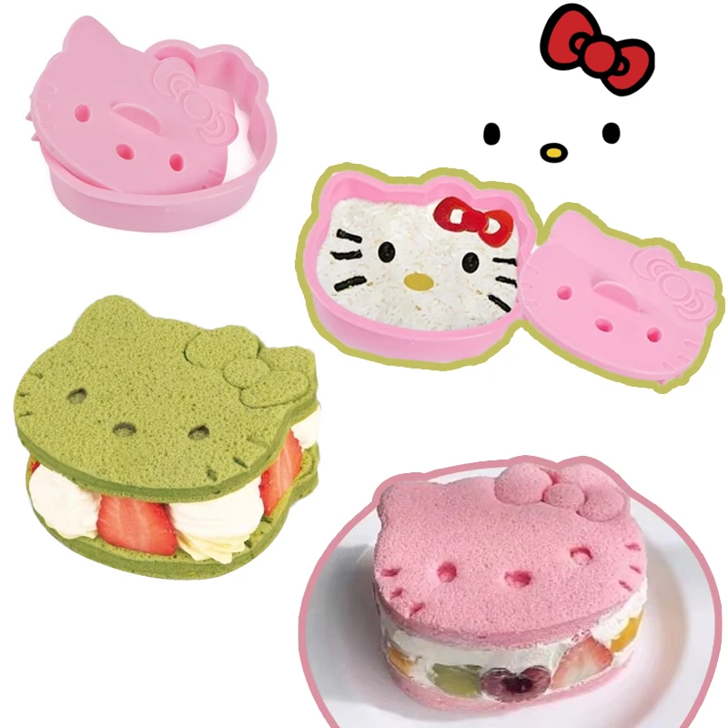 Molde-para-hornear-galletas-Kawaii-3D-Rosa-Hello-Kitty-lindo-lazo-de ...