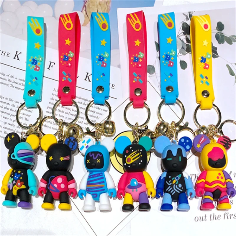 Cartoon-Creative-Tide-Play-Starry-Sky-Graffiti-Violent-Bear-Keychain ...
