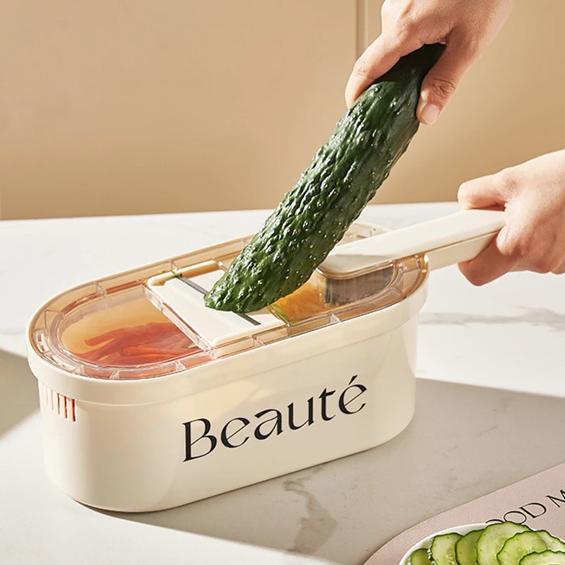 Manual-Vegetable-Fruit-Slicer-Chopper-With-Storage-Box-3Blades-Cut ...