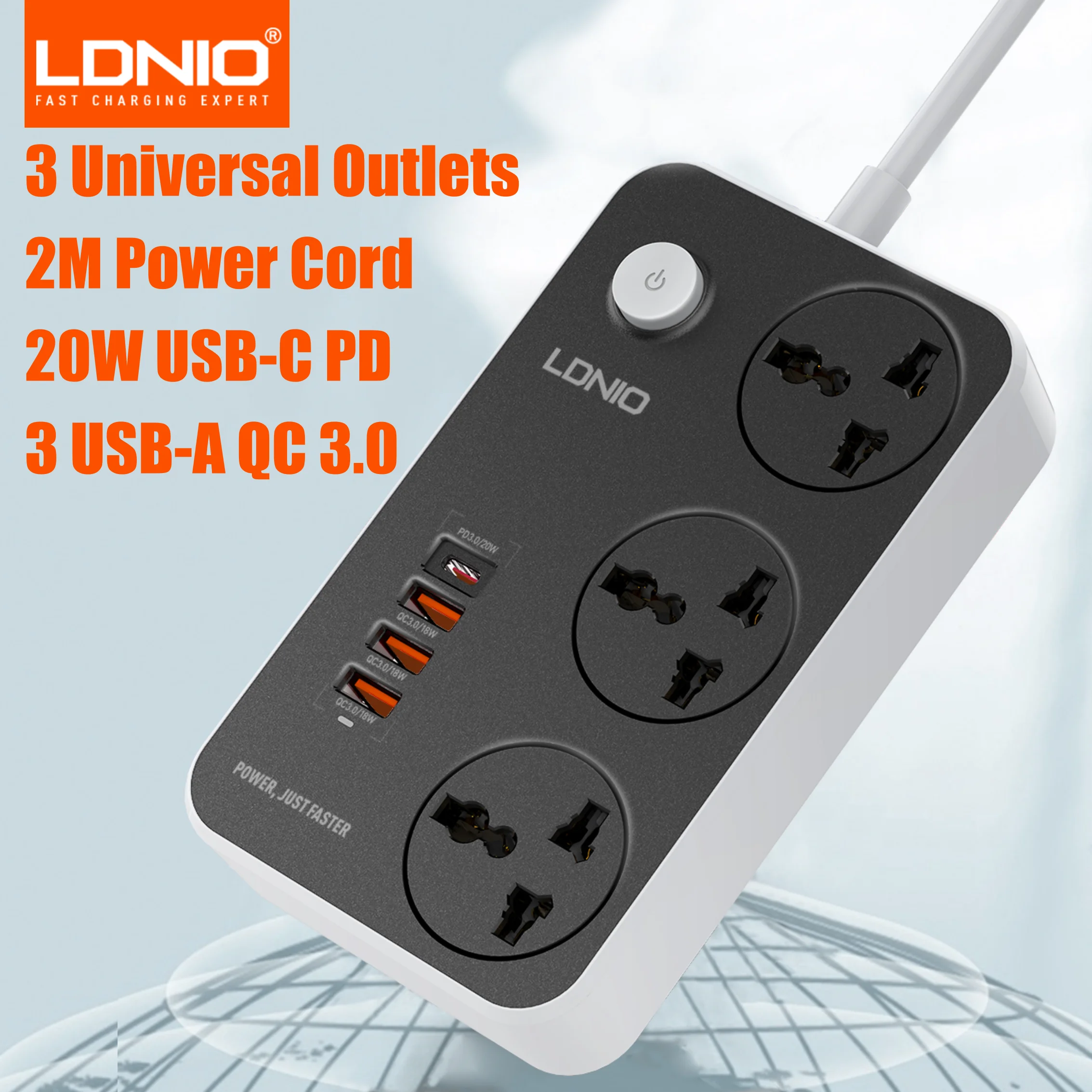 LDNIO-Universal-Standard-Smart-Extension-Power-Socket-3-Sockets-20W ...