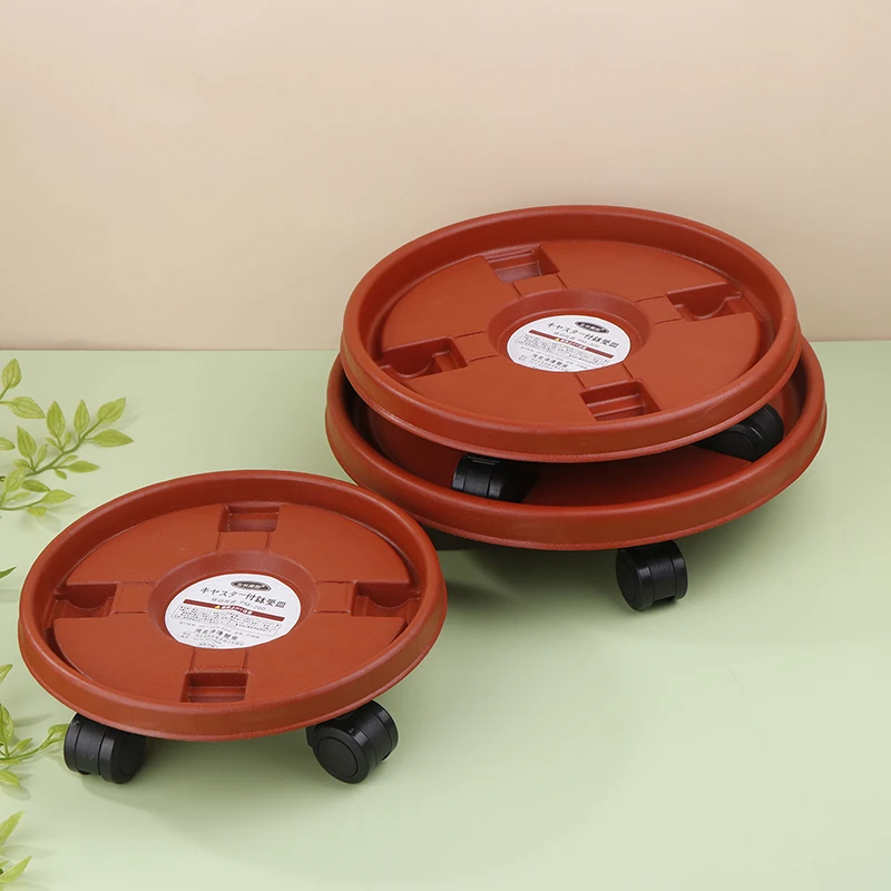 Universal-Flower-Pot-Wheels-Round-Plastic-Tray-Heavy-Duty-Flower-Pot ...