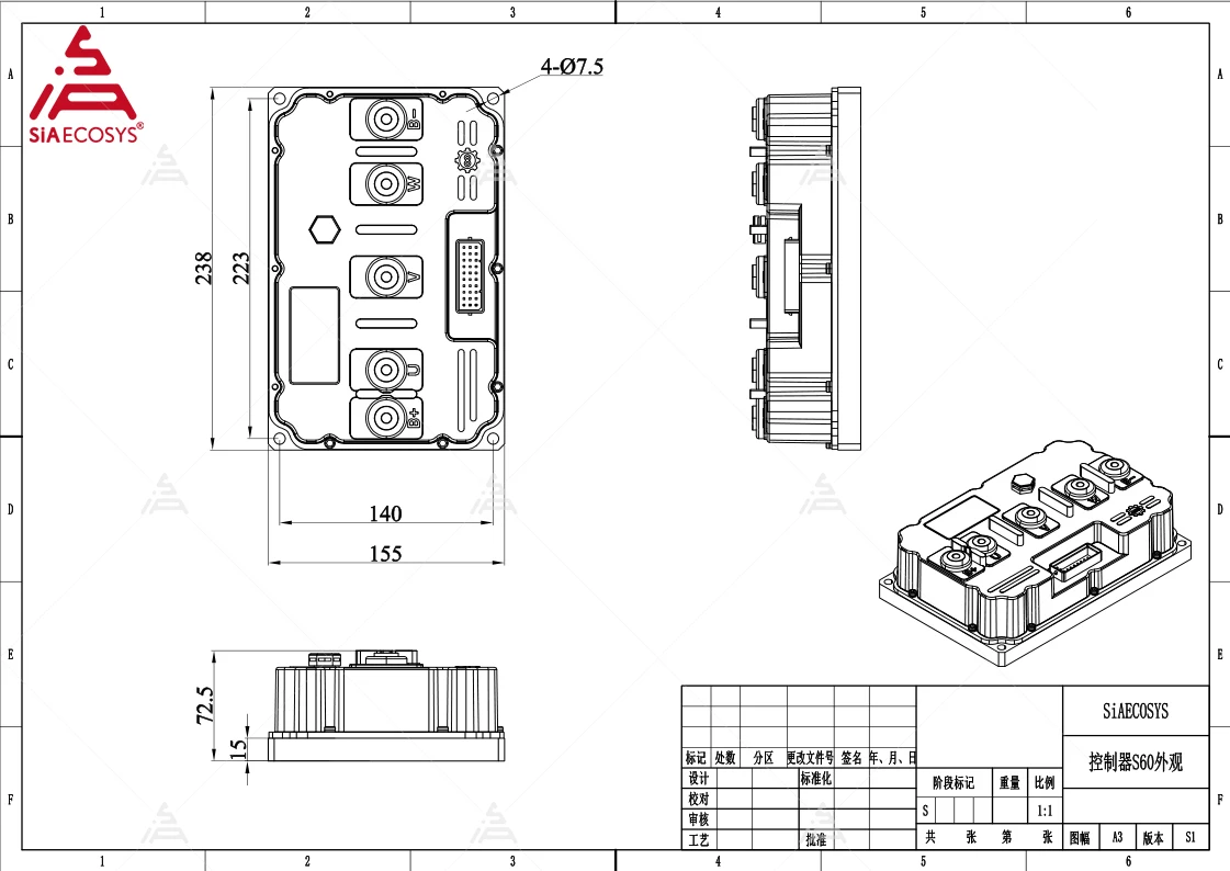 Fardriver Controller ND961200 96V Programmable Controller