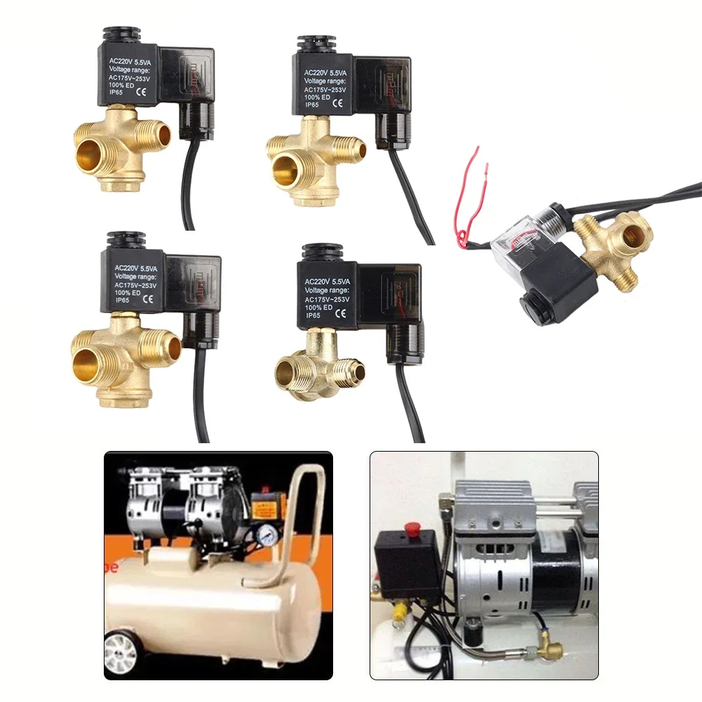 1PCS Oil-free Air Compressor Solenoid Valve Mute Air Pump Fittings ...