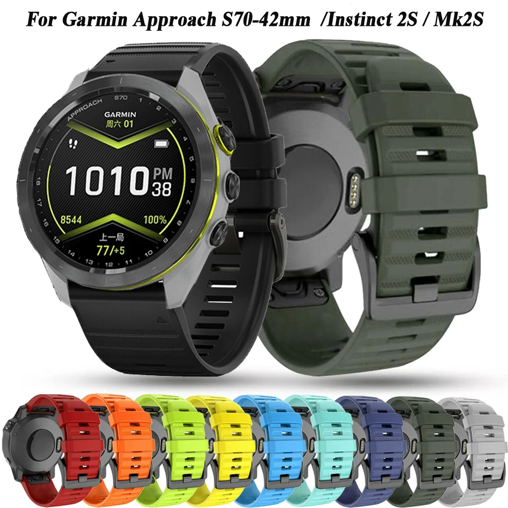 20mm-QuickFit-Strap-For-Garmin-Approach-S70-Epix-Pro-42mm-Watch-Band ...
