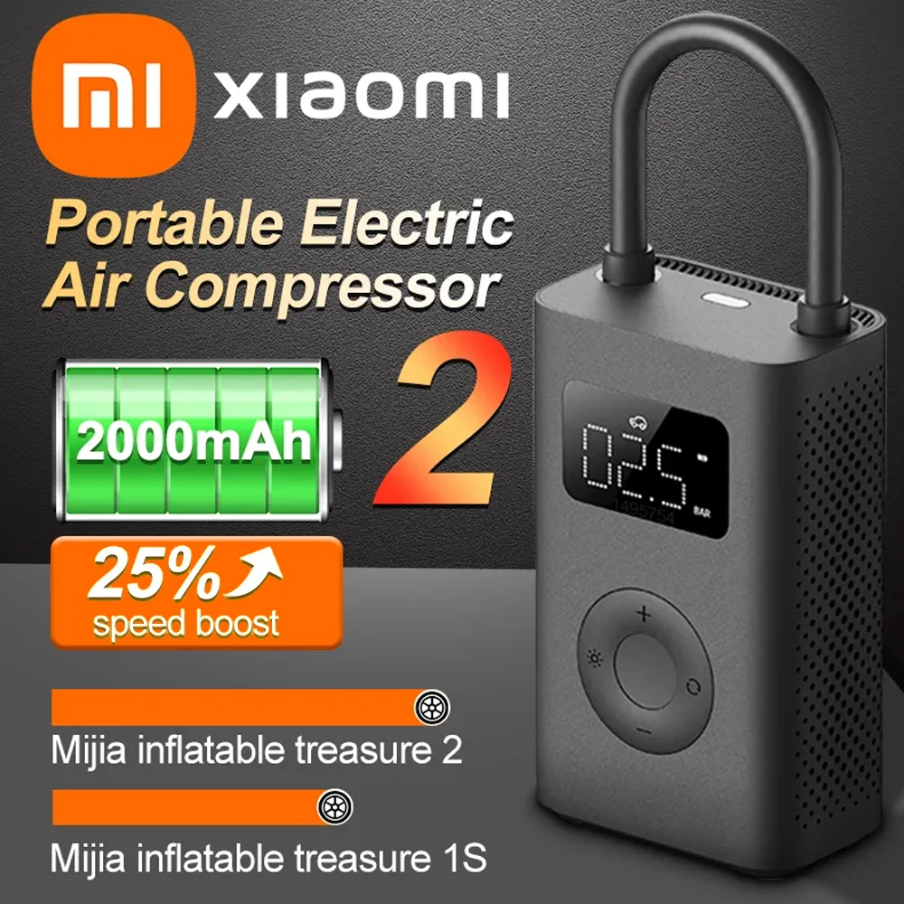 2023-New-Xiaomi-Mijia-Air-Pump-2-Portable-Electric-Air-Compressor-Tire ...