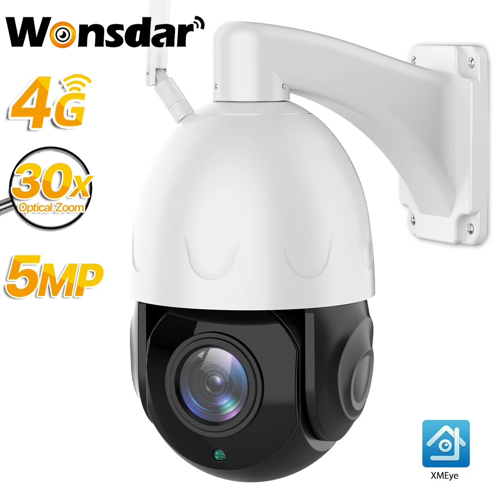 4G-5MP-HD-IP-Camera-Outdoor-30X-Zoom-WIFI-Security-PTZ-Camera-Human ...