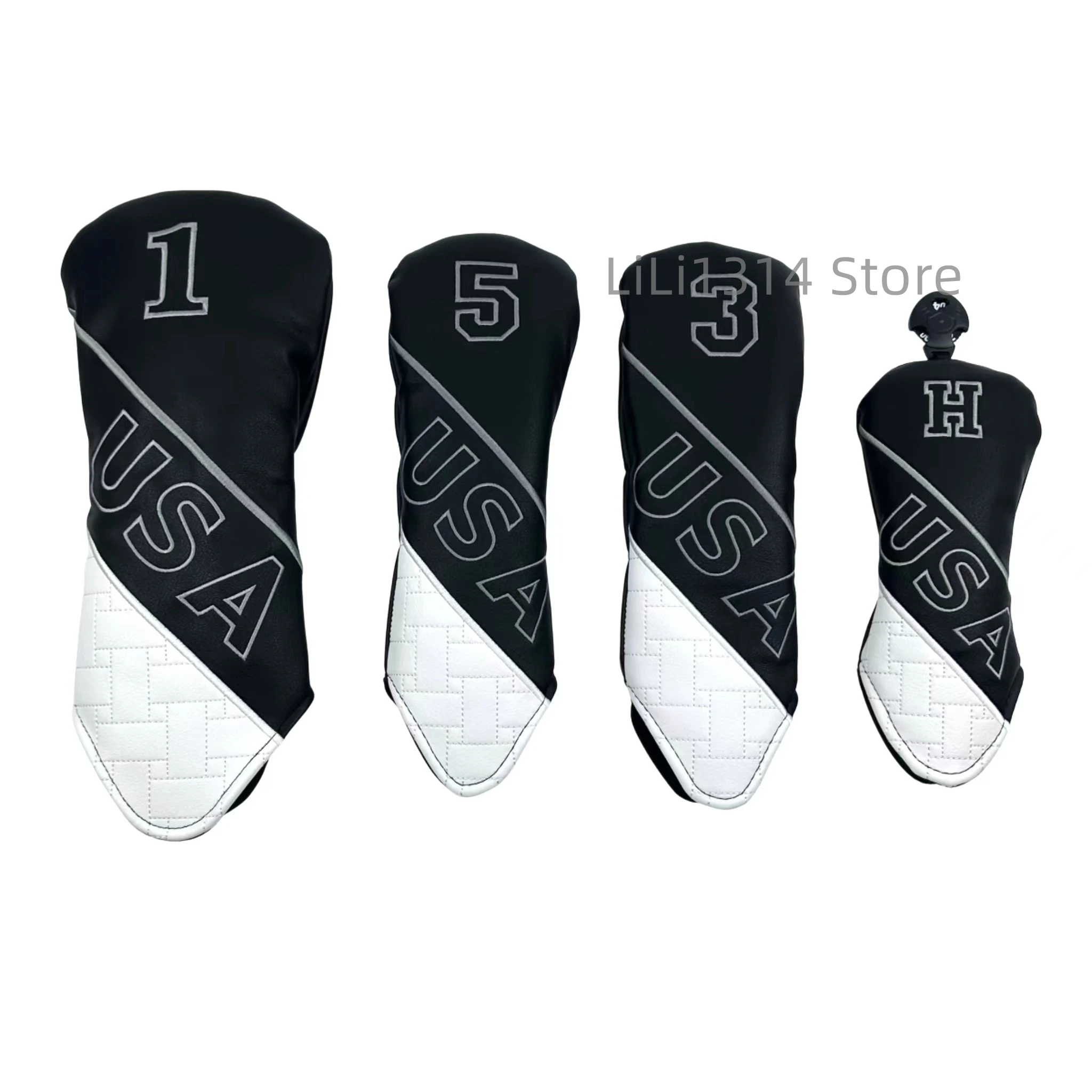Golf-USA-Square-lattice-pattern-Head-cover-Driver-Head-Covers-Fairway ...