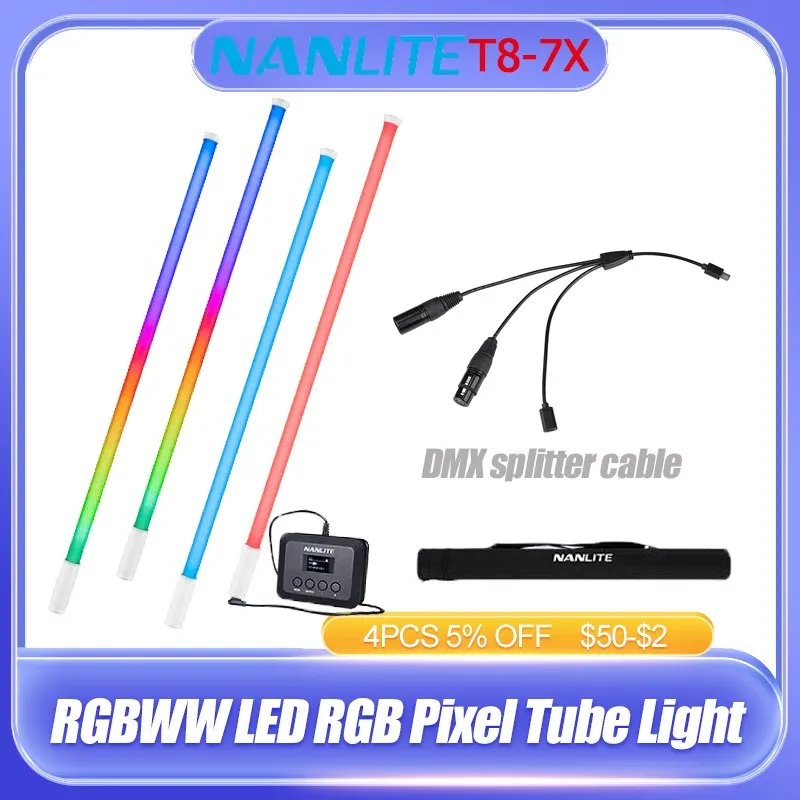 Nanlite-Nanguang-PavoTube-T8-7X-LED-RGB-Light-Tube-Stick-with-APP-DMX ...