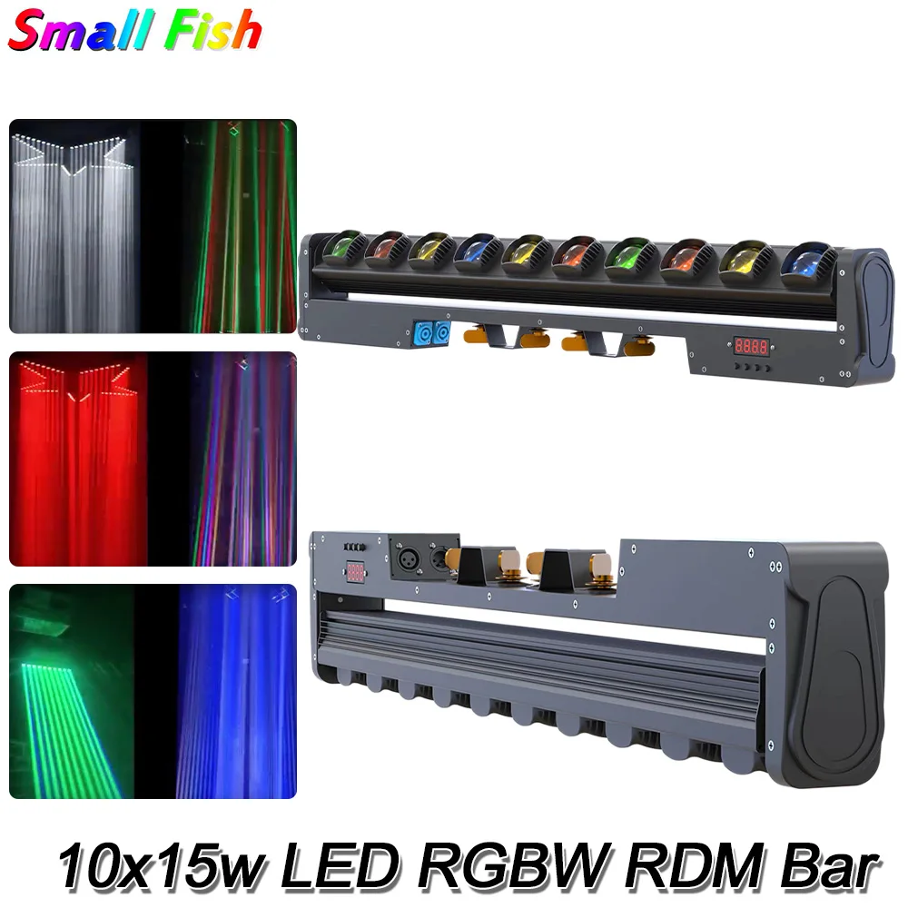 LED RGBW 10x15w Bar Y Moving Head Beam Strobe Stage Lighting DMX RDM ...