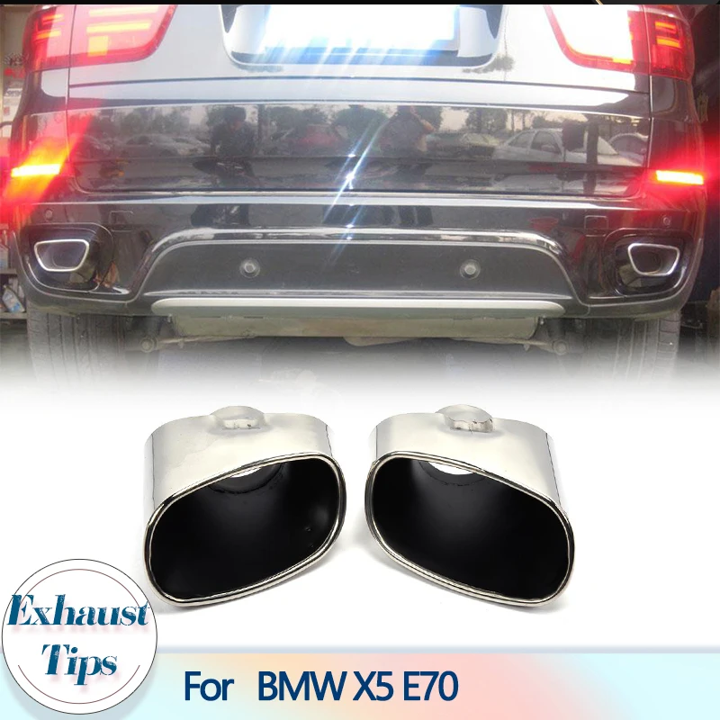 Car-Rear-Exhaust-Tip-Muffler-Pipe-End-For-BMW-X5-E70-Pre-Facelift-Non ...