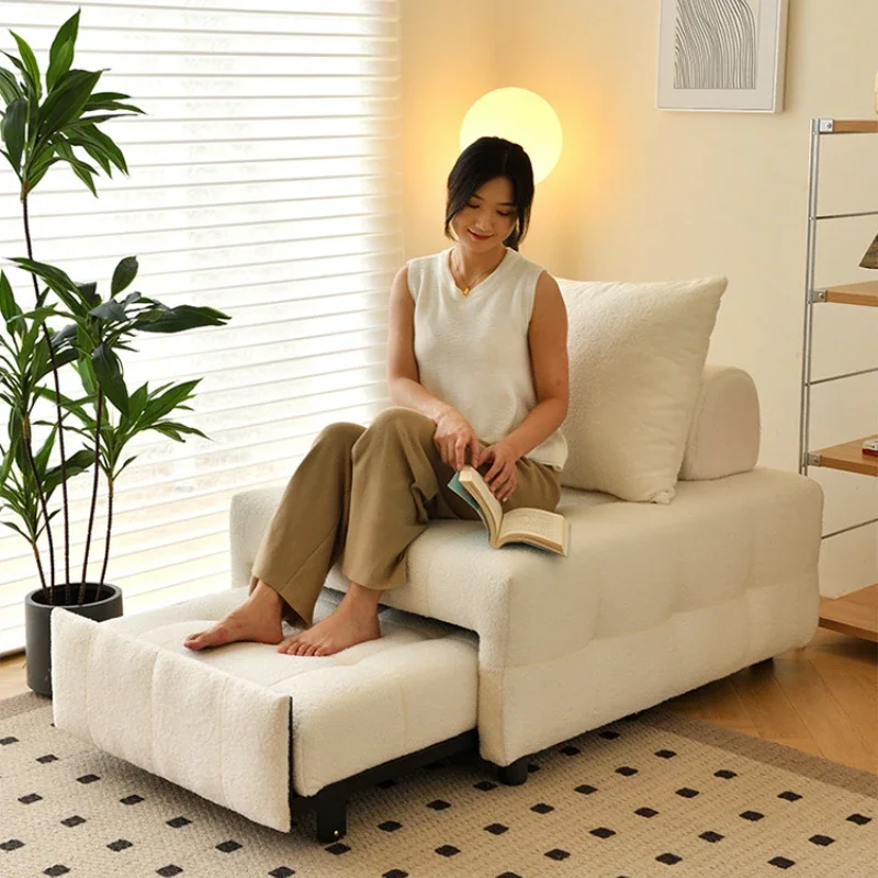 Puff-Sofa-Bed-Cream-Style-Single-Tofu-Block-Module-Foldable-Dual ...