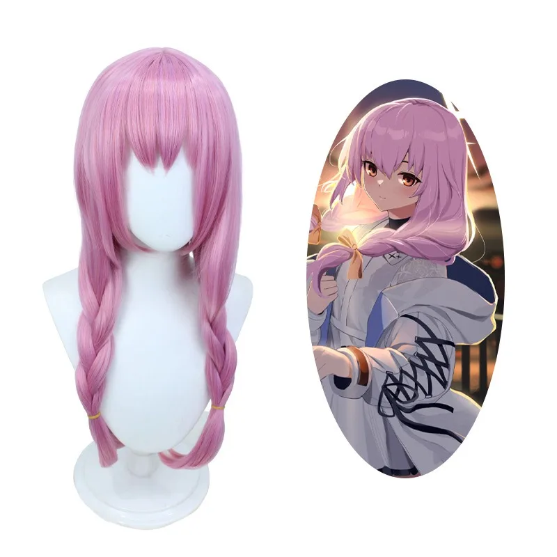 Anime-Blue-Archive-Game-Cos-Hakari-Atsuko-Role-Playing-Pink-Braided-Mid ...