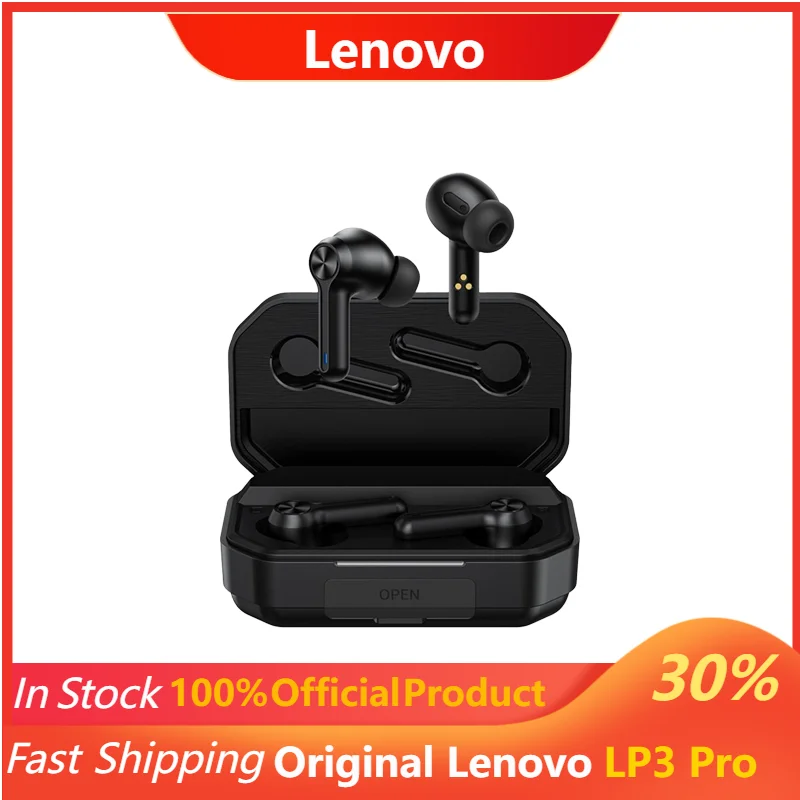 Lenovo auriculares inalámbricos LP3 PRO TWS con Bluetooth 5,0, cascos de música HIFI, batería de ...