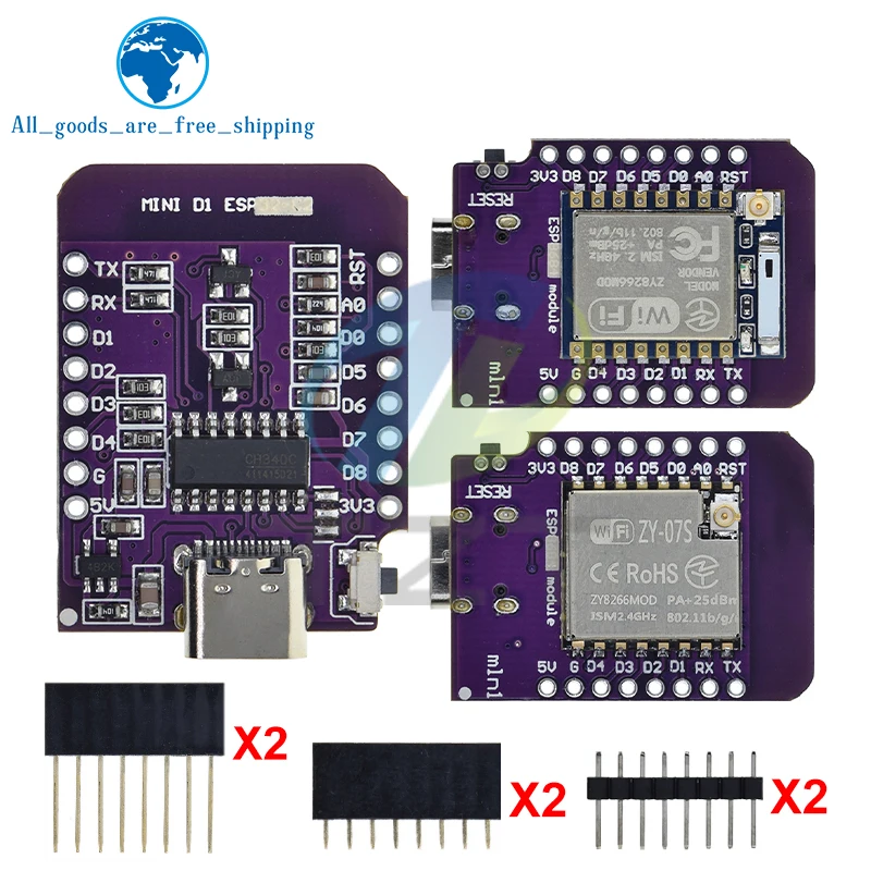 TZT-D1-Mini-TYPE-C-ESP8266-ESP-07-07S-CH340G-USB-D1-Mini-WIFI ...