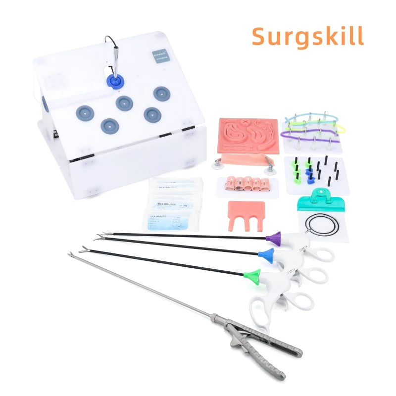 Laparoscopic-Training-Simulator-Full-Set-Laparoscopy-Trainer-Box-with ...