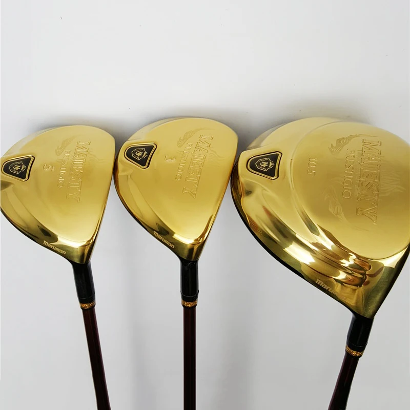 Maruman 남성용 골프 우드 세트, 마제스티 프레스티지오 9 클럽 우드 드라이버 및 페어웨이 우드, 흑연 골프 샤프트 커버 ...