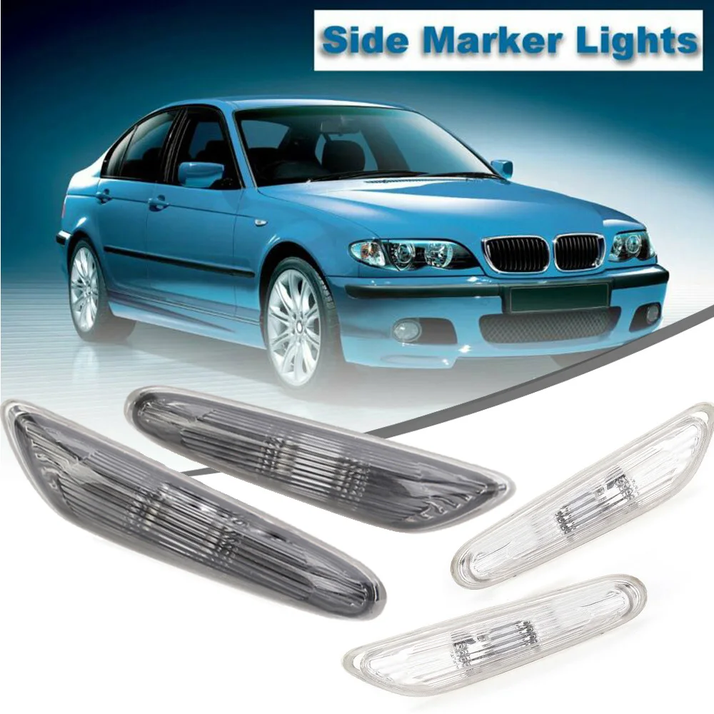2Pcs 12V 55W Side Marker Light Turn Indicator Lamp For BMW E46 E60 E61 E83 X3 LED Turn Signal ...