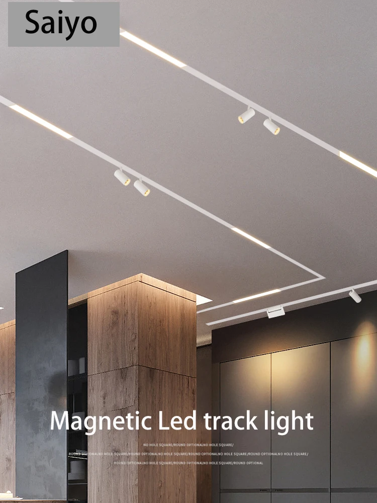 Saiyo-Dimmable-Magnetic-LED-Track-Light-Rails-Zigbee-Spotligh-COB-White ...