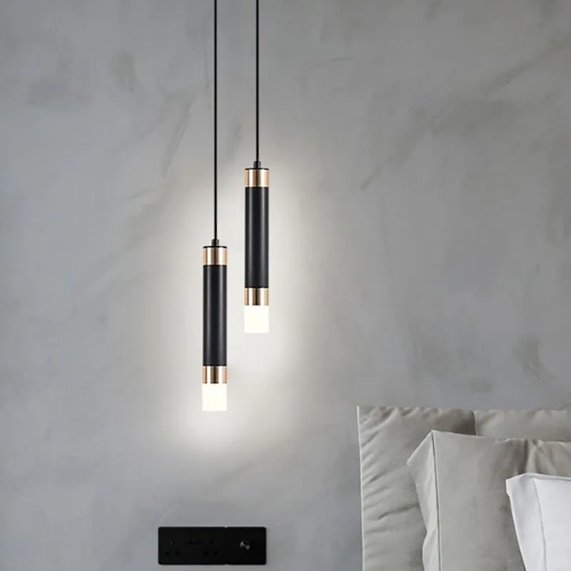 Modern Long Cable Pendant Lamps Gold Living Room Foyer Lighting LED ...