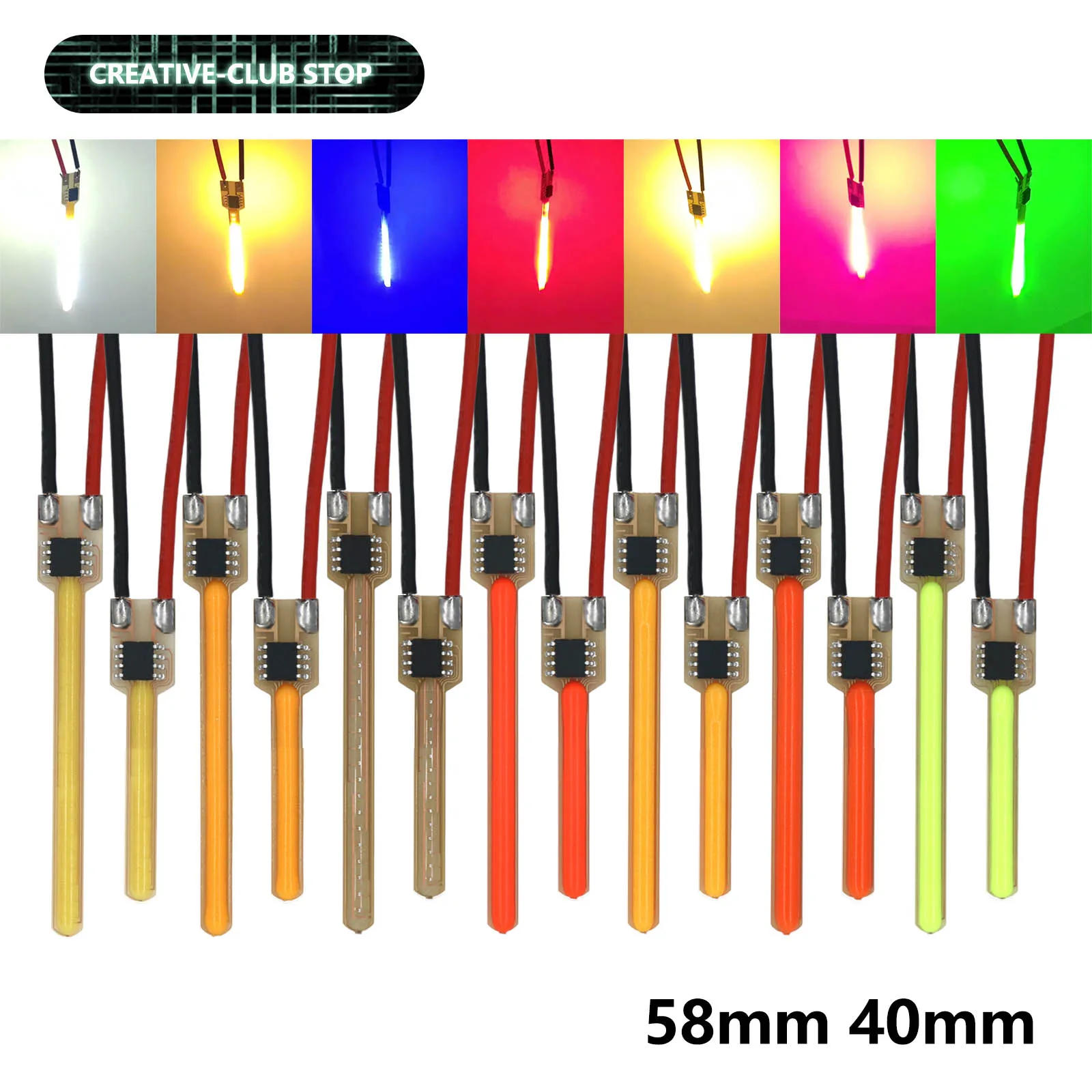 With Lead Wire 3V Cob Meteor Shower Flowing Water Lamp LED Filaments ...